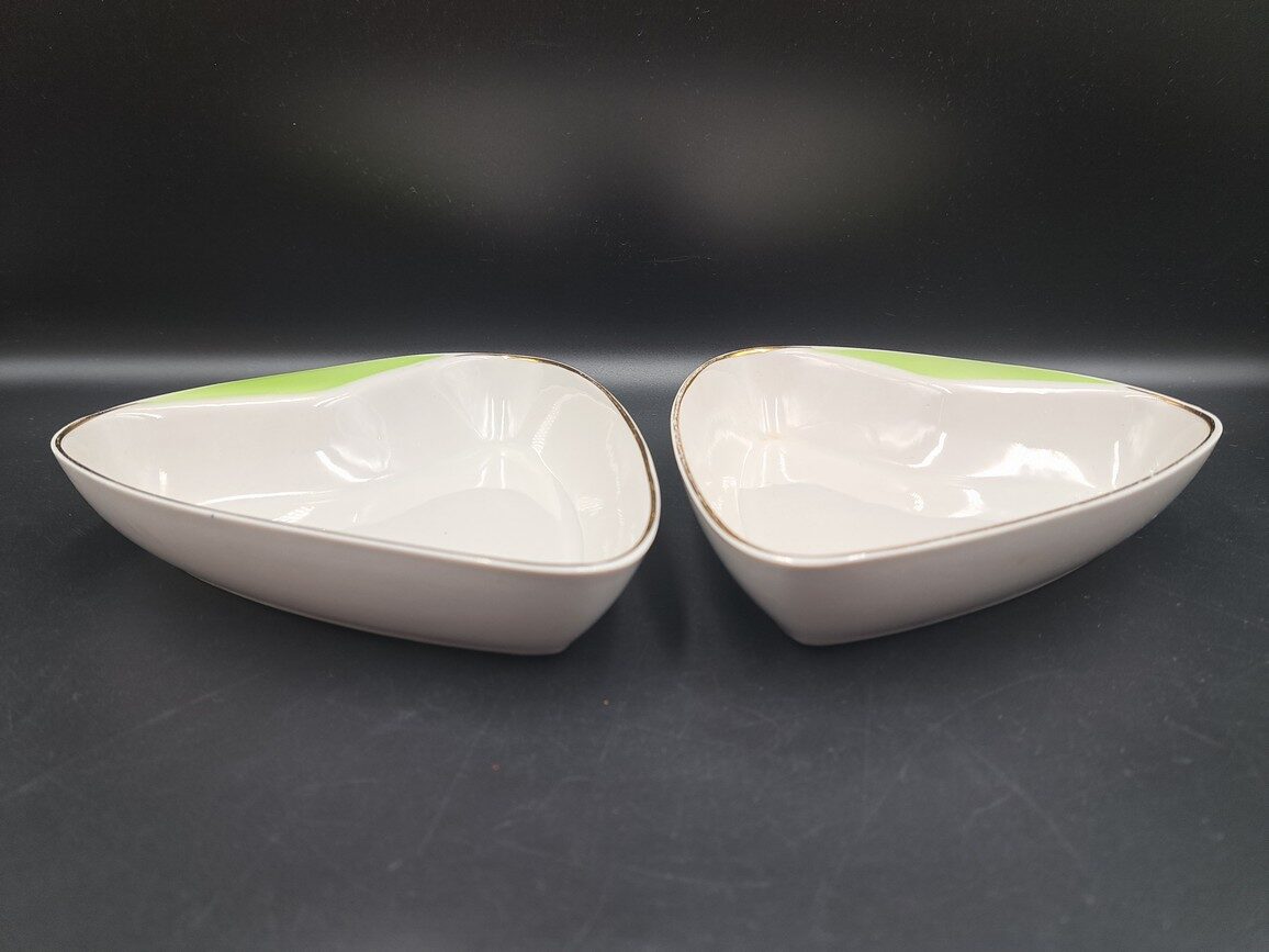Bļodiņa Sirsniņa Balta Ar Zaļu Ar Zeltu Pff Citi 281 Citi Veikals Retroporcelāns